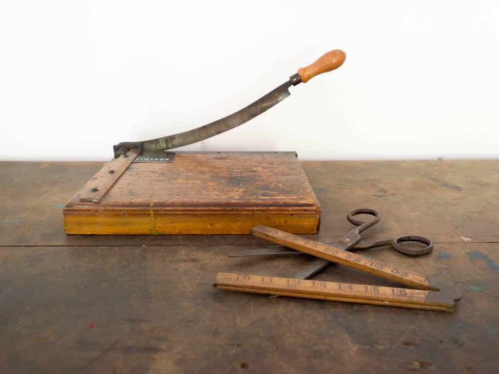 Vintage paper cutter - The Vintage Rooms